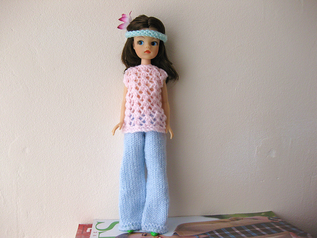 Ravelry: Sequinned Trouser Suit and Headband pattern by Nesta Hollis