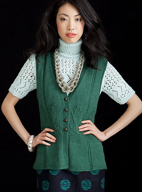 Ravelry: #25 Rib and Bobble Vest pattern by Pat Olski
