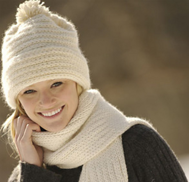 Ravelry: Classic Merino Hat and Scarf pattern by Authentic Knitting Board