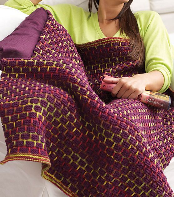 Ravelry: Autumn Bricks Blanket pattern by Bernat Design Studio