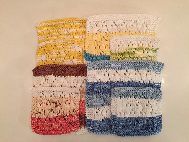 Ravelry: Apple of my Eyelet Wash Set pattern by Margo Terry