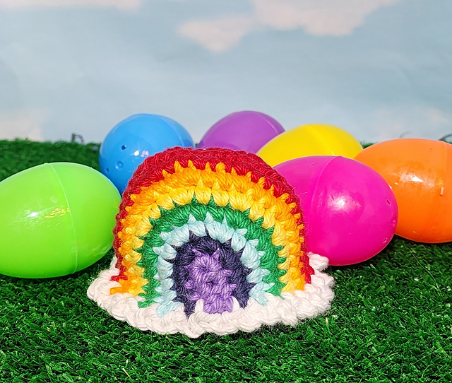 Ravelry: Rainbow Egg Cozy pattern by Lisa Ferrel