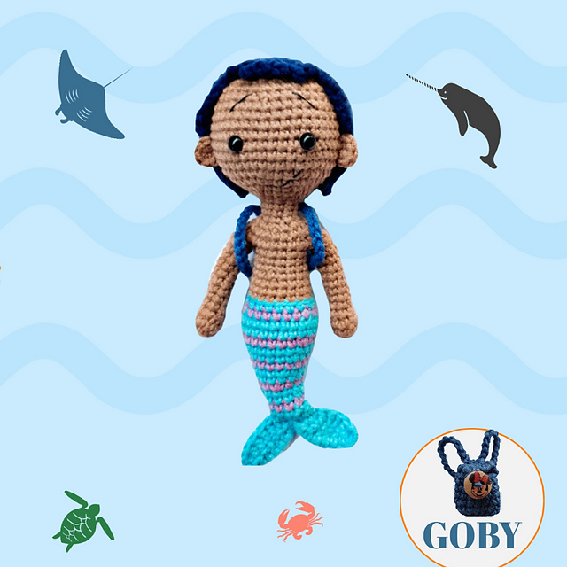 Ravelry: Goby The Boy Mermaid. pattern by Tham Pash