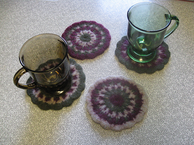Ravelry: Colorful Felted Coasters pattern by Vicki Blizzard