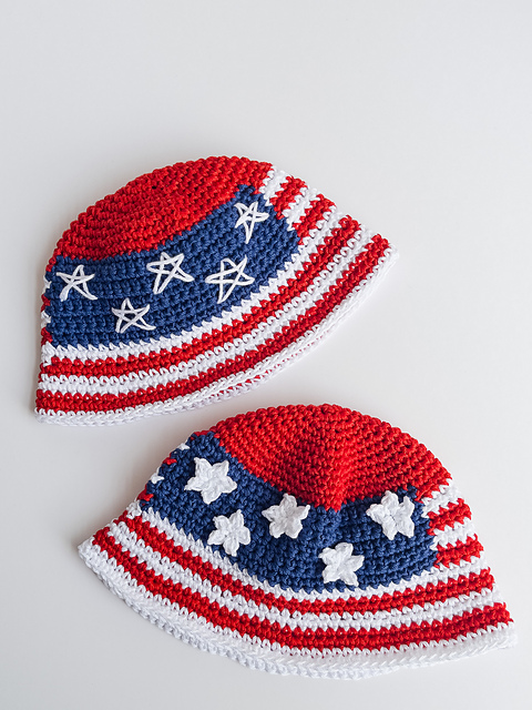 Ravelry: Stars & Stripes Flag Bucket Hat pattern by Tonya Bush