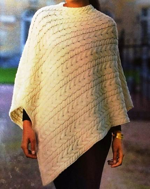 Ravelry: nancy O Cable Poncho pattern by Nancy O'Connell