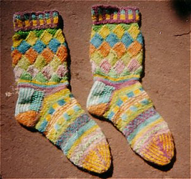 Ravelry: Entrelac Socks pattern by Kathryn Alexander