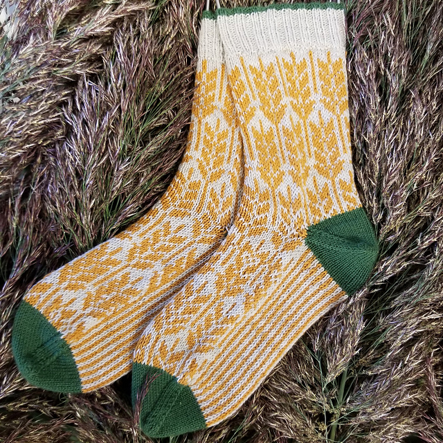 Ravelry: Wheat Socks Botanical Series pattern by Natalie Sheldon