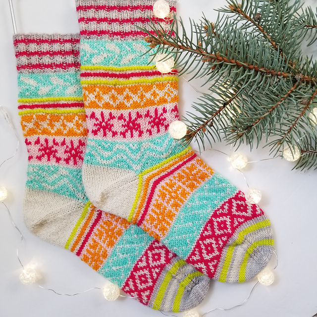 Ravelry: Advent Socks 2024 pattern by Natalie Sheldon