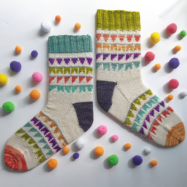 Ravelry: Festivities Socks pattern by Natalie Sheldon
