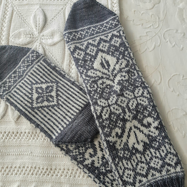 Ravelry: Redwork and Stitchery Socks pattern by Natalie Sheldon