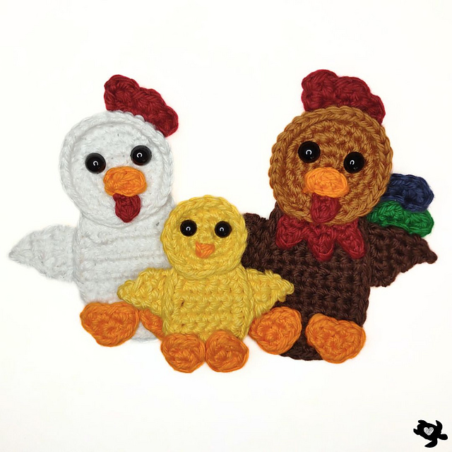 Ravelry: Chicken applique pattern by Natalina Craft