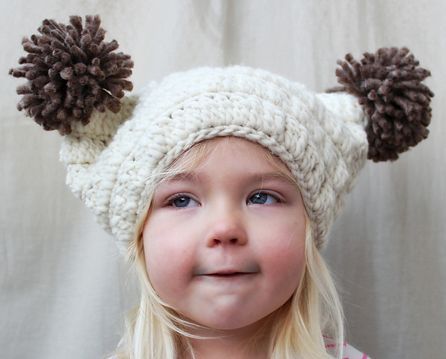 Ravelry: The Sierra Pom Pom Hat pattern by Naturally Nora
