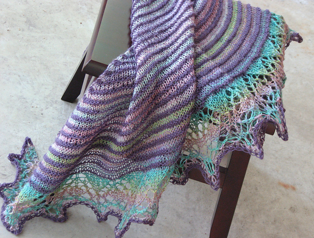 Ravelry: Two Color Crescent Shawl pattern by Kay Meadors