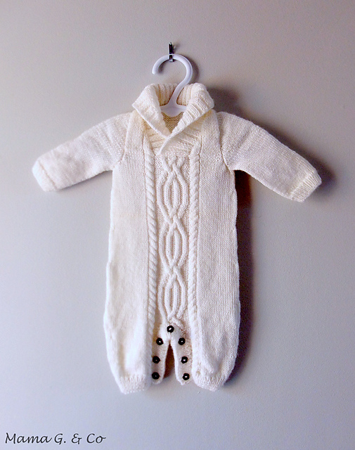 Ravelry: Rompers with cable panel pattern by Patons Australia