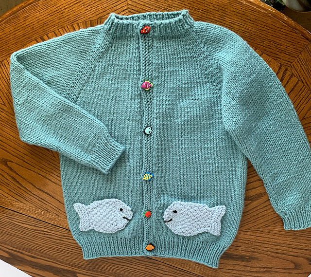 Ravelry: Fish Pockets Sweater pattern by Frugal Knitting Haus