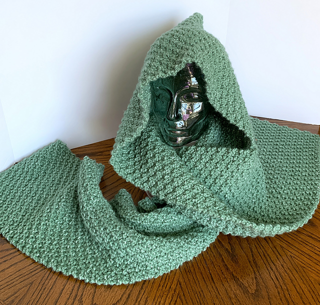 Ravelry: Simplest Hooded Scarf pattern by Frugal Knitting Haus