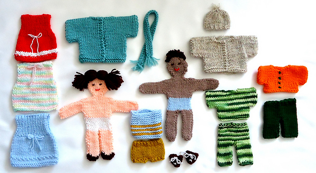 Ravelry: Knitted Paper Dolls pattern by Frugal Knitting Haus