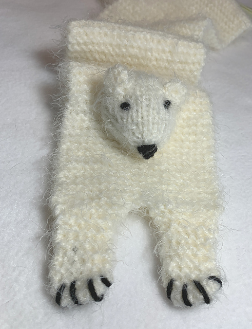 Ravelry: Polar Bear Scarf pattern by Frugal Knitting Haus