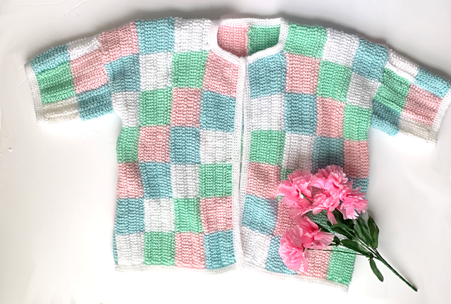 Ravelry: Color Block Short Cardigan pattern by Frugal Knitting Haus