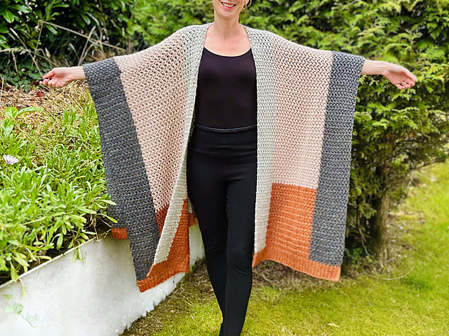 Ravelry: Hazel Ruana pattern by Sarah Ruane