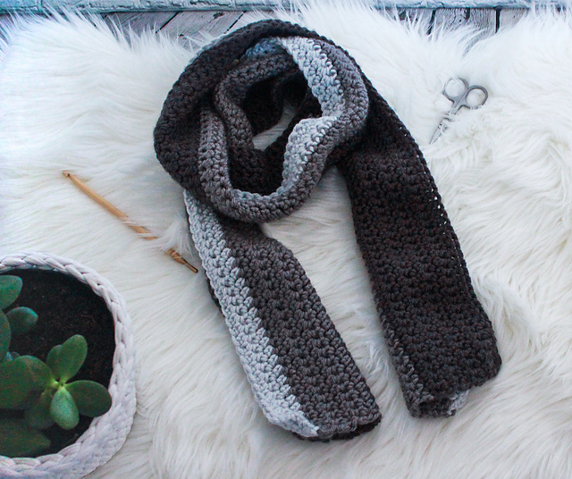 Ravelry: Chunky Color Block Scarf pattern by Sarah Ruane