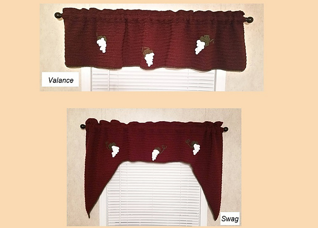Ravelry: White Grapes Valance and Swag pattern by Vicki Moore