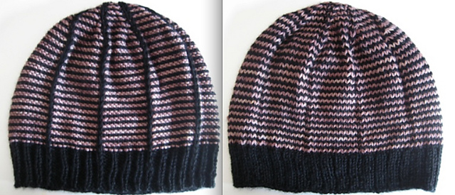 Ravelry: Straight Up Reversible Striped Hat pattern by Nicole Nehrig