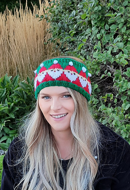 Ravelry: Santa Bobble Headband pattern by Sandy Mills