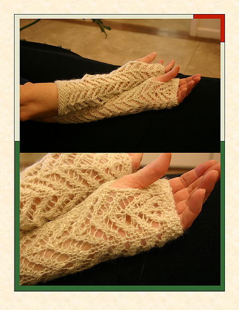 Ravelry: Bridal Fingerless Gloves pattern by Jacqueline Hoyle