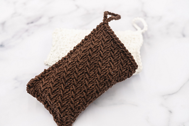 Ravelry: Woven Lines Soap Sack pattern by Shelby Nichols