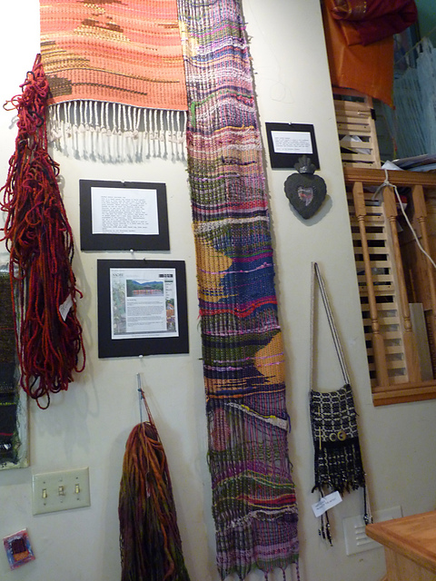 Ravelry: nickolena's saori weaving banner installation 2012