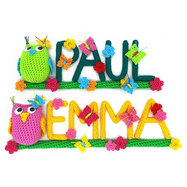 Ravelry: Name plate funny owl pattern by Somethinks Design