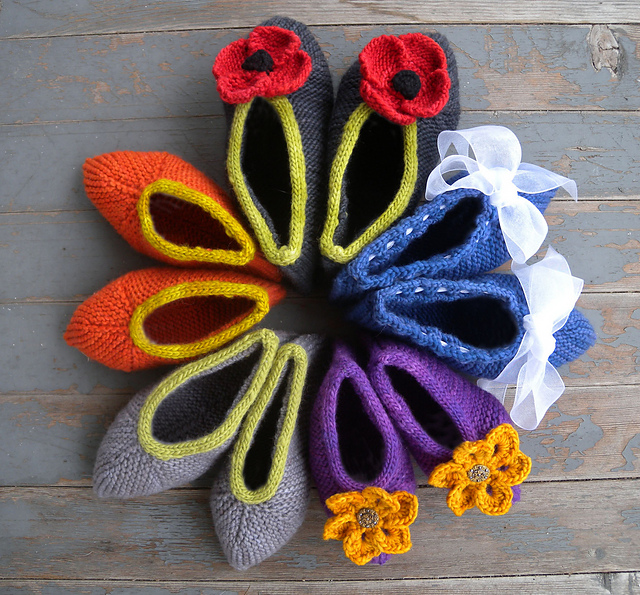 Ravelry: Toe Bean Slippers pattern by Nina Machlin Dayton