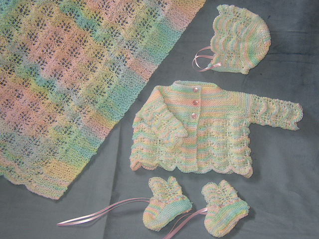 Ravelry: Rainbow Layette pattern by Margaret Jones