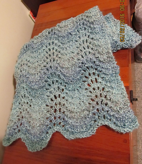 Ravelry: nittineedles' Old Shale Shawl Turquoise
