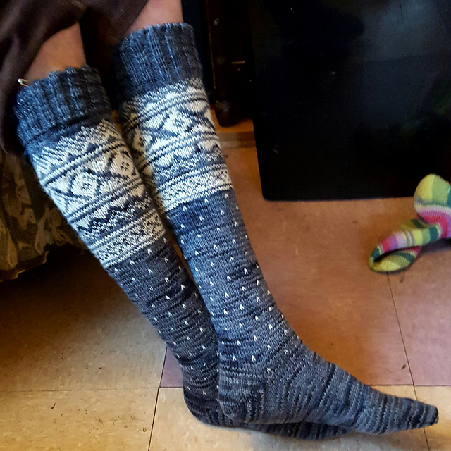 Ravelry: njoyaknitting's January knee socks