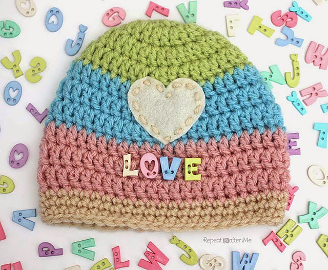 Ravelry: Love Button Crochet Hat pattern by Sarah Zimmerman
