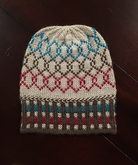 Ravelry: Stranded Chain Link Hat pattern by Nancy Wynn