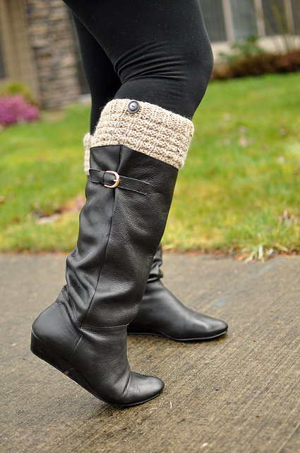 Ravelry: Waffle Knit Boot Cuffs pattern by Nona Davenport