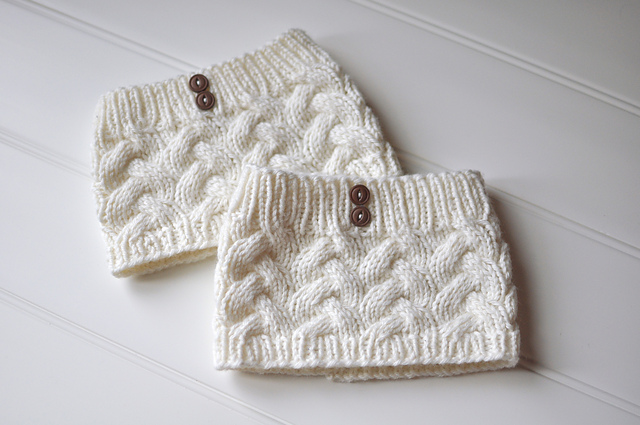 Ravelry: Braided Cable Boot Cuffs pattern by Nona Davenport