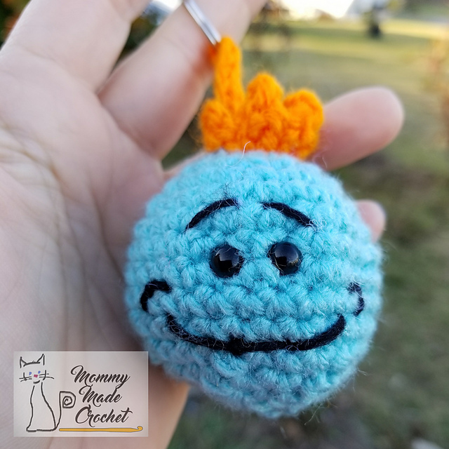 Ravelry: Mr Meeseeks keychain pattern by Anna Wilson