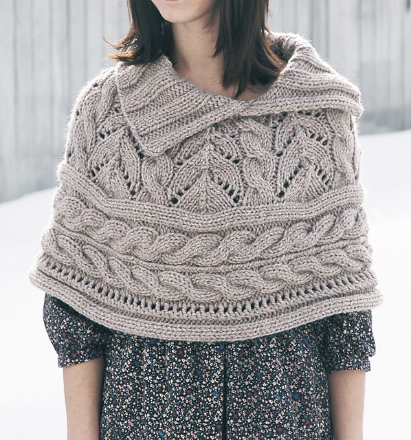 Ravelry: Lace and Cables Capelet pattern by Norah Gaughan