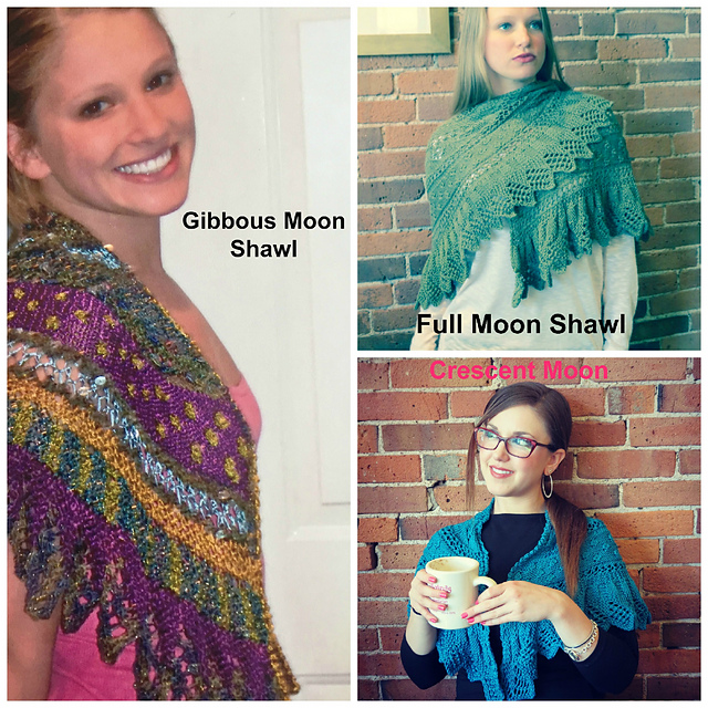 Ravelry: Phases of the Moon Shawls-Crescent,Gibbous,Full pattern by ...