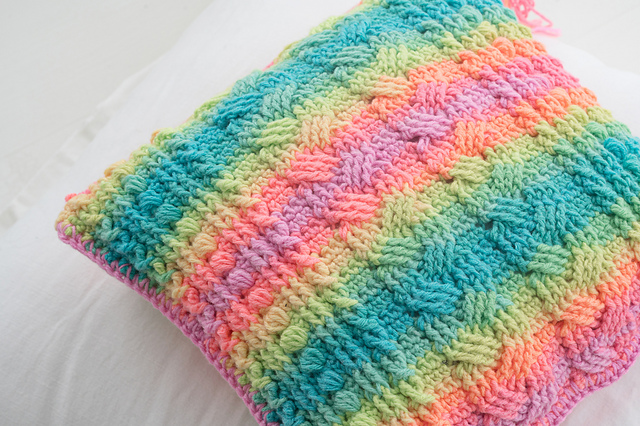 Ravelry: Shocking Pink Pillow pattern by Noelle Stiles