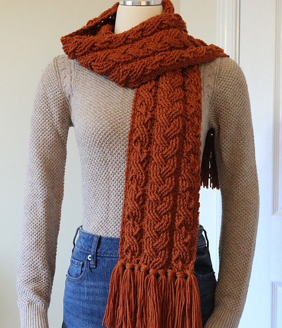 Ravelry: Autumn Haven Cable Scarf pattern by Noelle Stiles