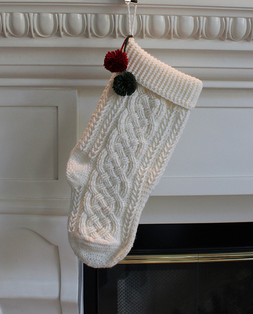 Ravelry: Christmas Cable Stocking pattern by Noelle Stiles