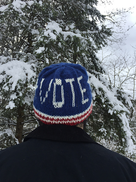 Ravelry: Get Out & Vote Hat pattern by nycraft craftivist