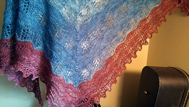 Ravelry: meandering shawl pattern by Lori Law