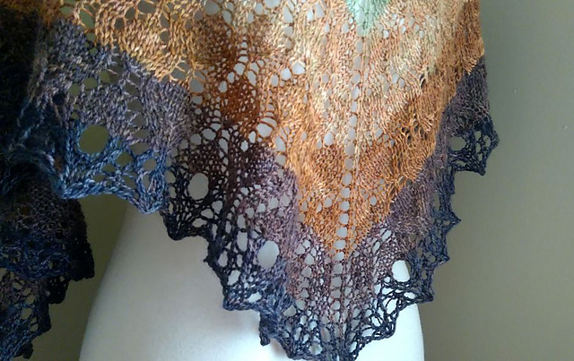 Ravelry: raven's fire shawl pattern by Lori Law